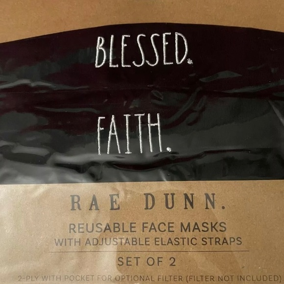 Rae Dunn | Accessories | Rae Dunn Reusable Face Masks Set Of Two New ...